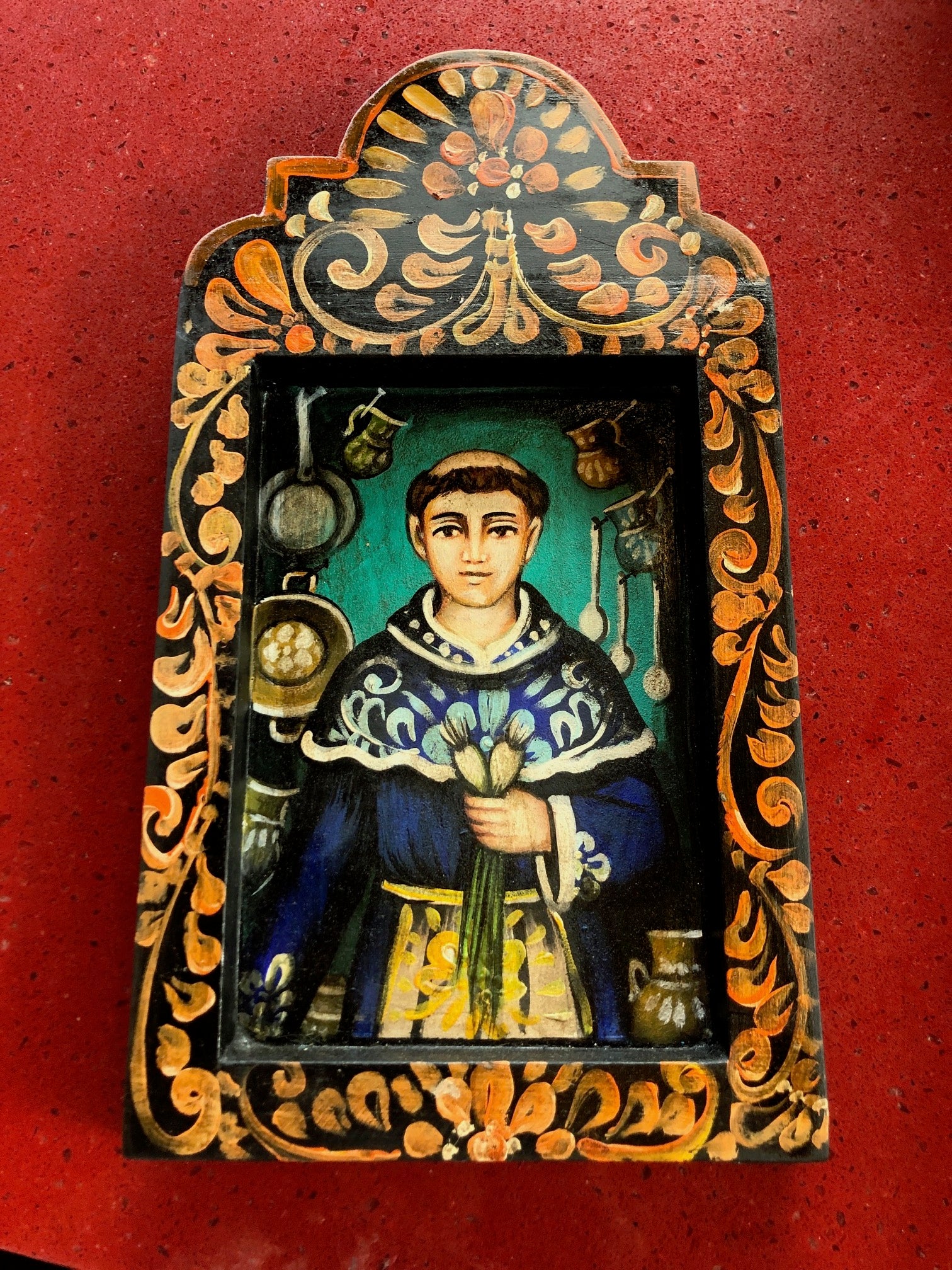 Preciado Wood Retablo WRT102S 8x15 with top – Santa Fe School of Cooking